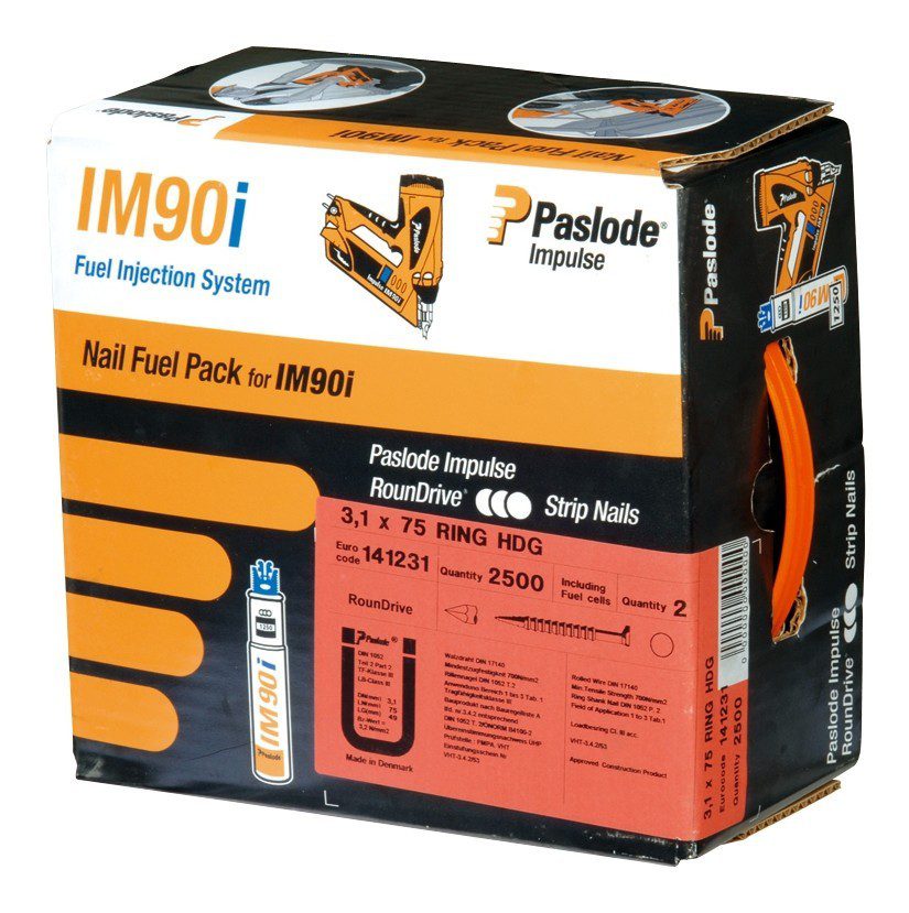 מסמרי רינג 51 מ"מ כולל 3 מיכלי גז לאקדח IM90 - מארז 3750 מסמר - פולק ...