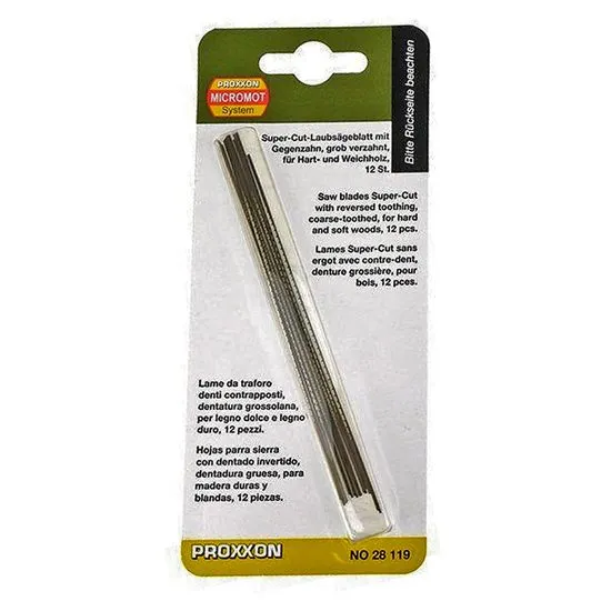 סט 12 להבים למסור נימה דו כיווני - ללא פינים 28119 - פולק כלי עבודה